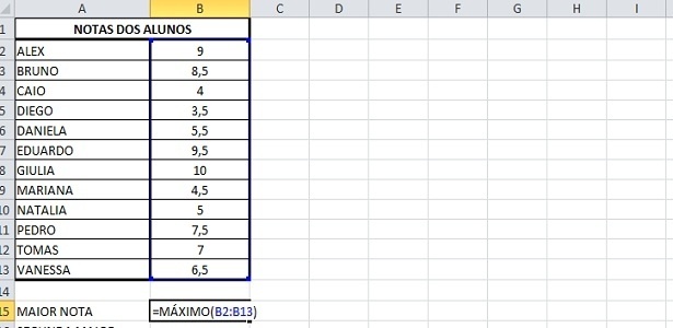 Excel: saiba como encontrar o valor máximo, mínimo e médio em uma ... Excel: saiba como encontrar o valor máximo, mínimo e médio em uma ...