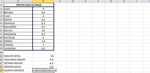 Excel: saiba como encontrar o valor máximo, mínimo e médio em uma ... Excel: saiba como encontrar o valor máximo, mínimo e médio em uma ...