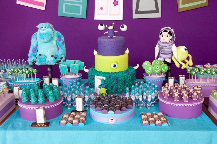 Animação "Monstros S.A" rende decoração divertida para festa de menina ...