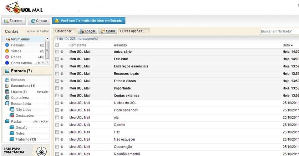 Leia contas de outros provedores pelo seu UOL Mail - Fotos - Tecnologia